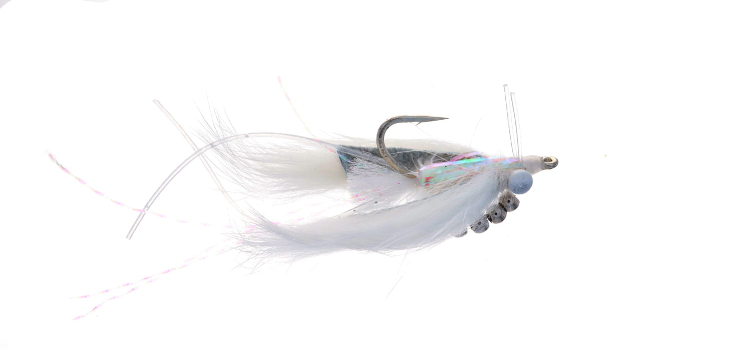 Avalon Permit Fly - White and Pearl